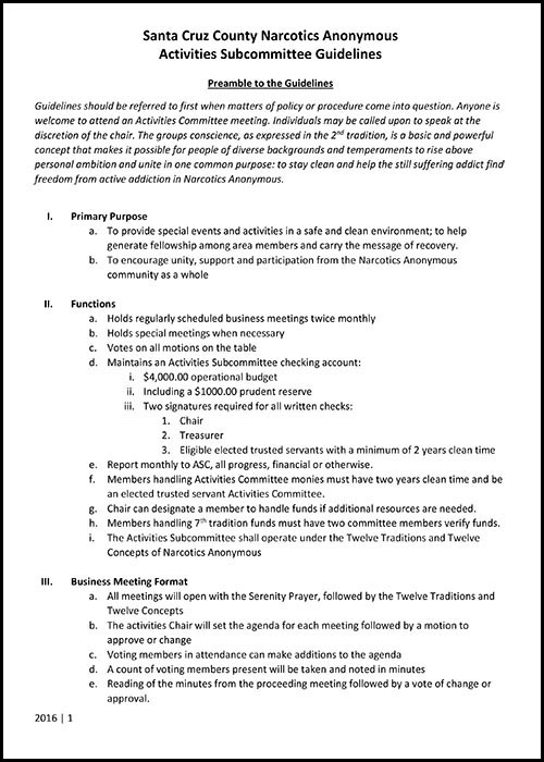 Service – Santa Cruz Area Narcotics Anonymous