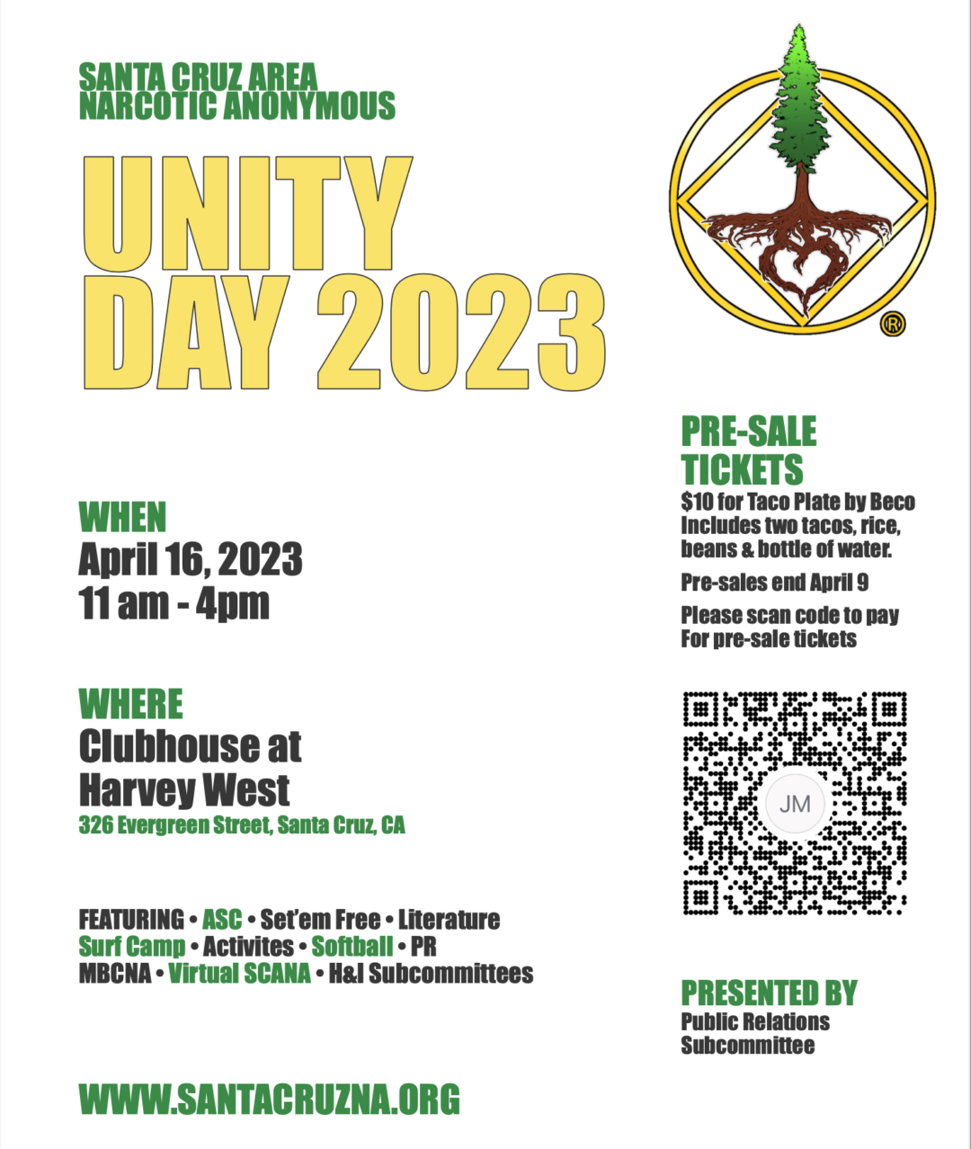 SCANA Unity Day 2023 – Santa Cruz Area Narcotics Anonymous